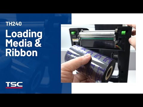 TH Series 4-inch Printer: Loading the media and ribbon