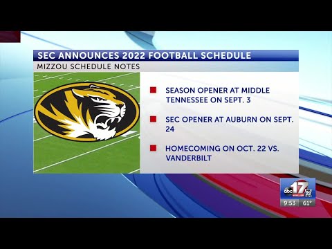 Mizzou football announces 2022 schedule