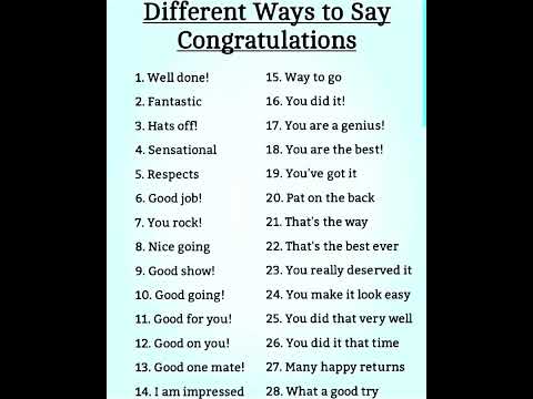 Different Ways To Say Congratulations - English Vocabulary