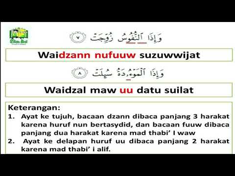 at takwir ayat 7 dan 8 kelas 4