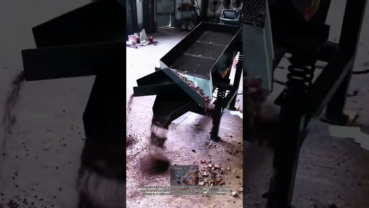Professional Mining Engineer Operate Vibrating Sieve Machine for Rock Sorting