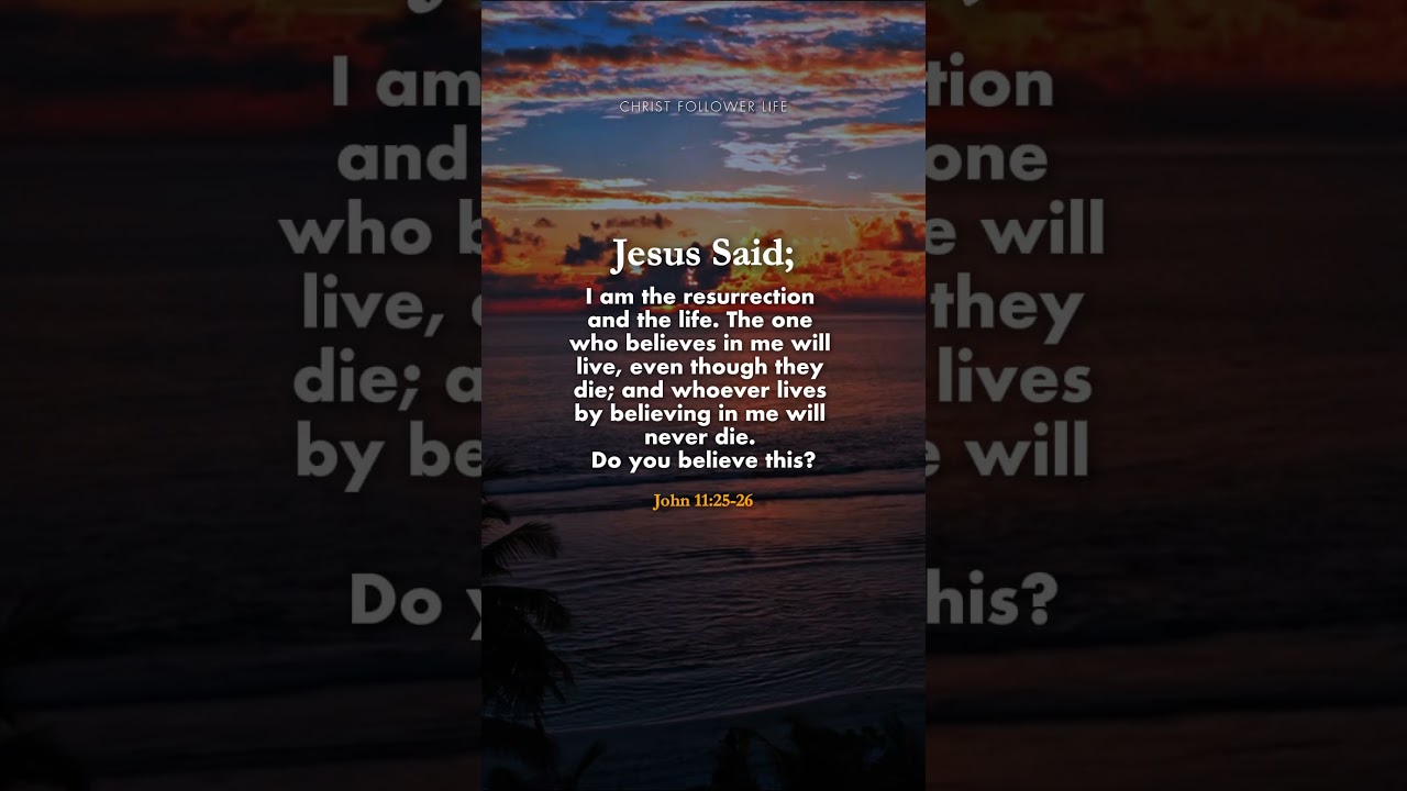 Bible Verse for Today ✝️ Jesus Is the Resurrection and the Life #bible #jesuschrist #resurrection