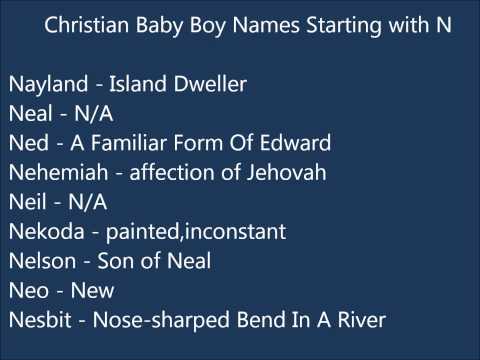 Christian Baby Boy Names N