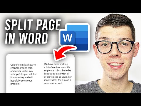 How To Split A Page In Word - Full Guide