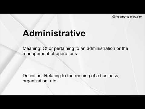 Administrative Meaning