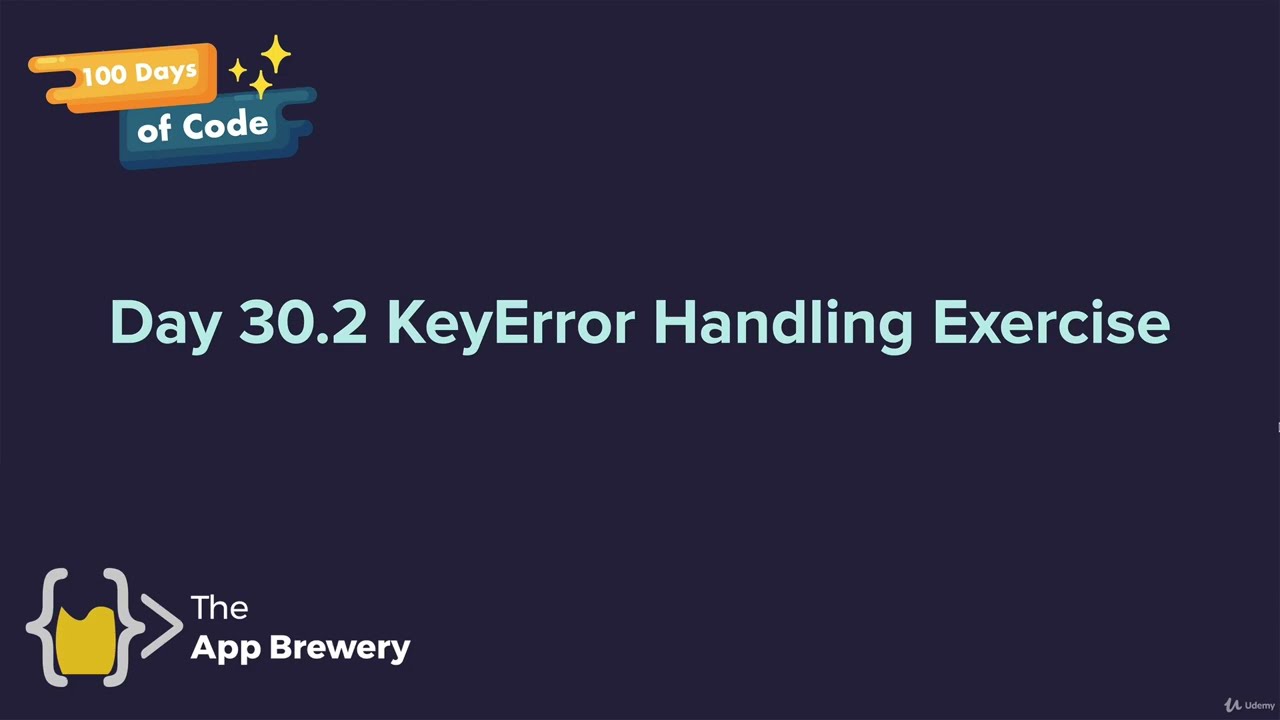 [Interactive Coding Exercise] KeyError Handling | 100 Days of Code: The Complete Python Pro Bootcamp