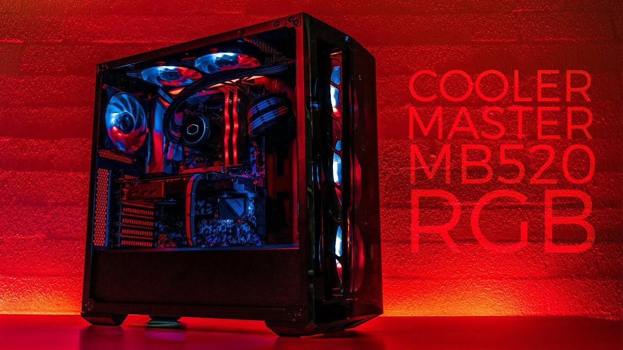 Vỏ Case Cooler Master MasterBox MB520 TG Red Trim (Mid Tower/Màu Đen)