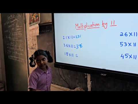 V. Bhuvan Kumar, introduced the concept of Multiplication by 11 using Vedic Mathematics to Class 6.