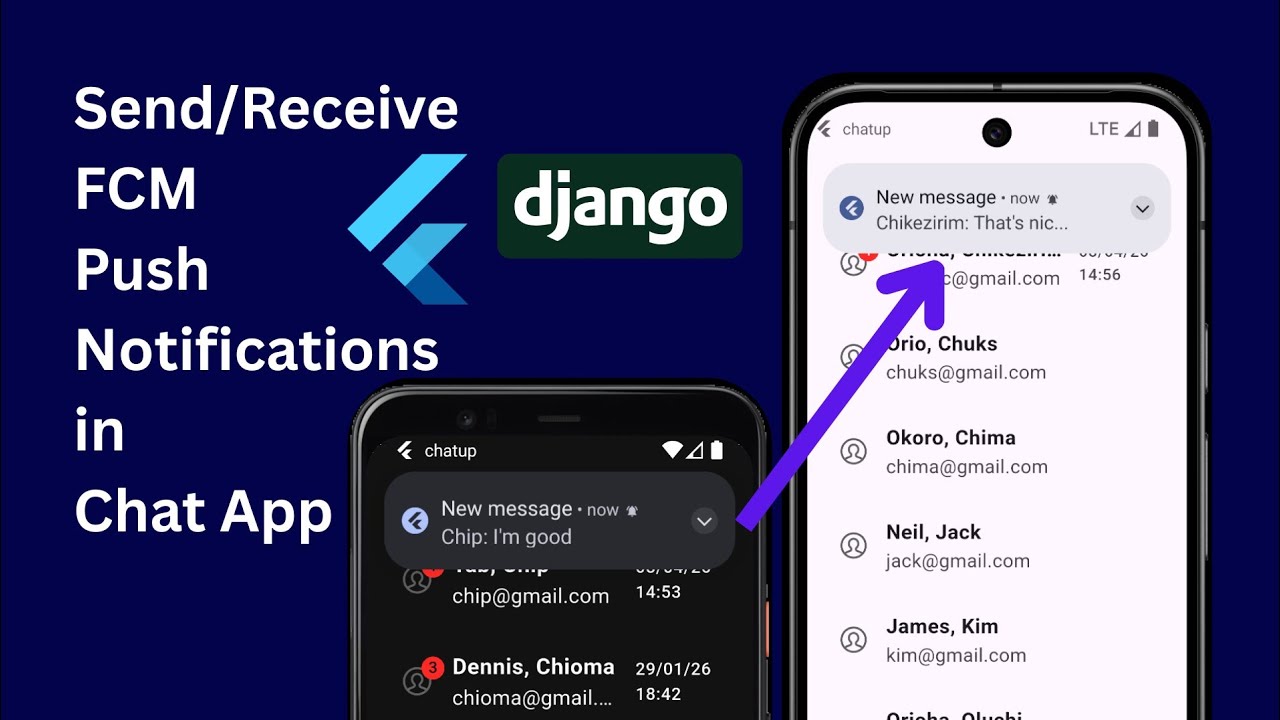 How to Send Push Notifications Using Firebase FCM in a Chat App | Flutter, Django Chat App pt 15