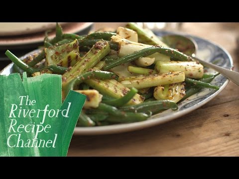 French Beans & Grilled Leeks recipe