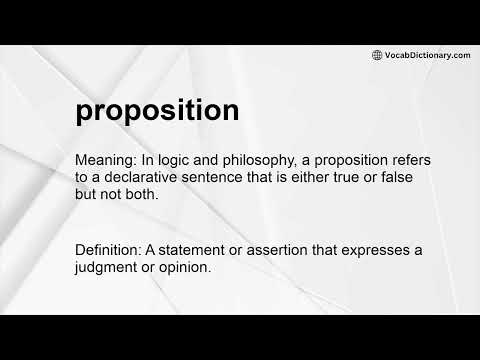 proposition Meaning