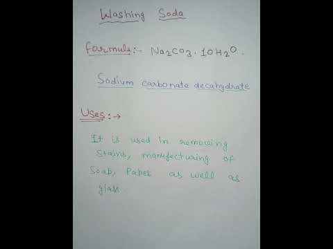 Washing Soda Formula and Uses# Sodium Carbonate Decahydrate# Chemistry #