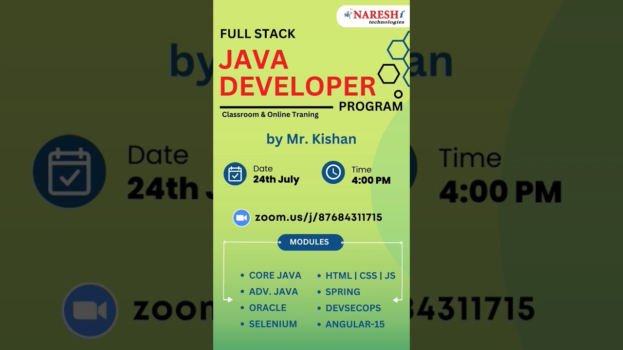 Full Stack JAVA Developer | Naresh IT