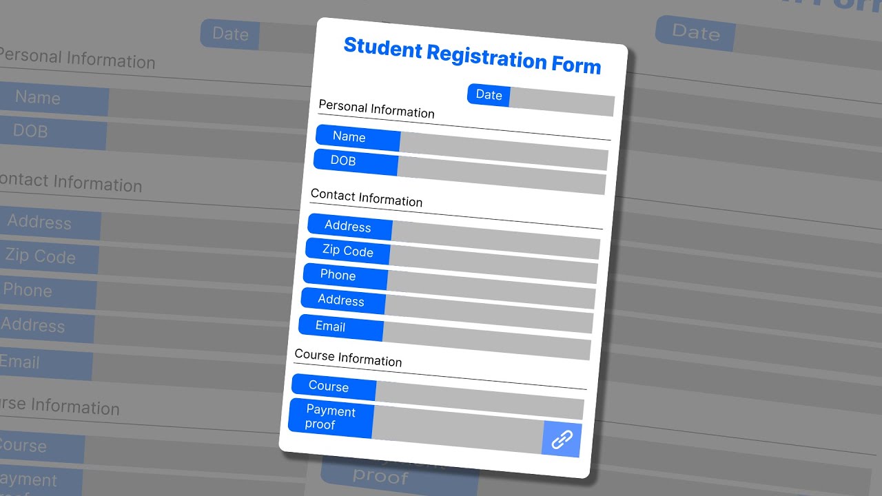 Simple Student Registration form  |  Figma
