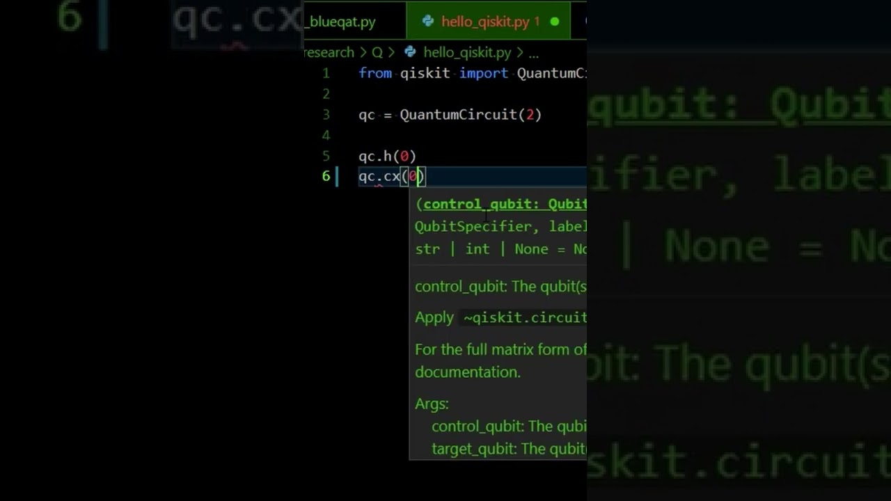 Hello Qiskit with python - Simple h and cx quantum gates