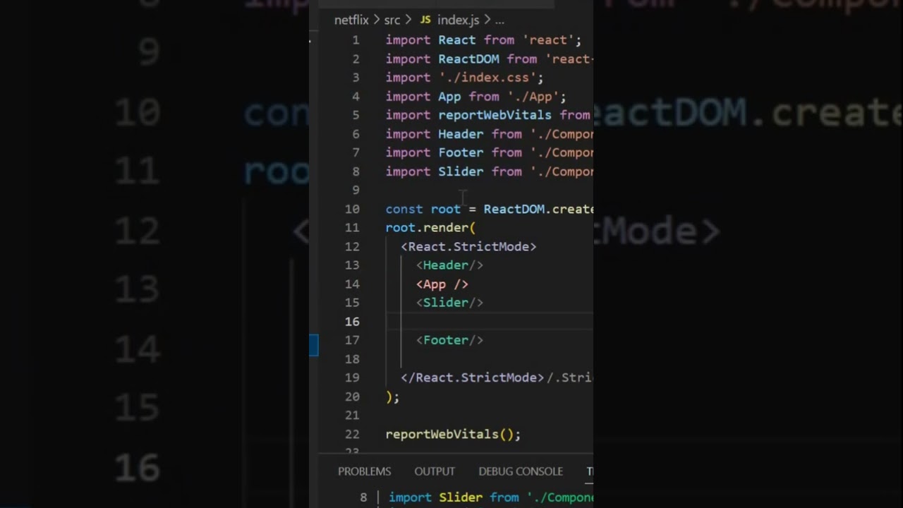 React.js import component #react #short