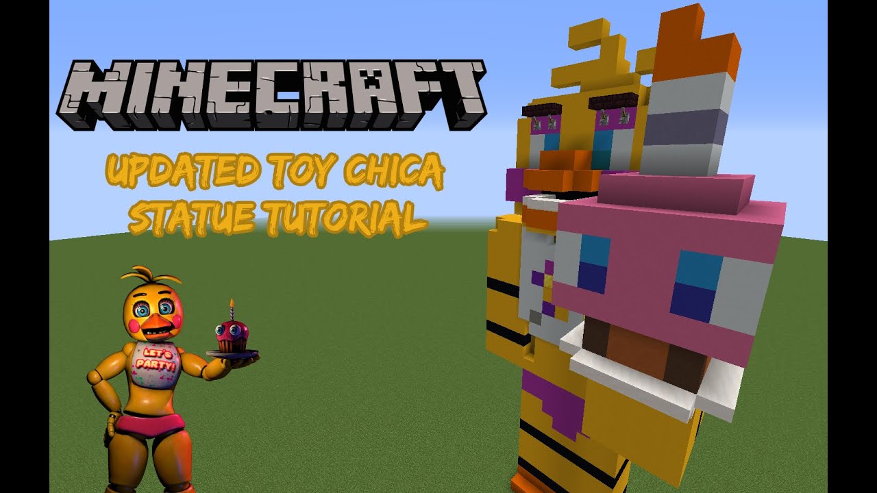 Minecraft Tutorial RE-DO: Toy Chica Statue (Five Nights at Freddy's 2)