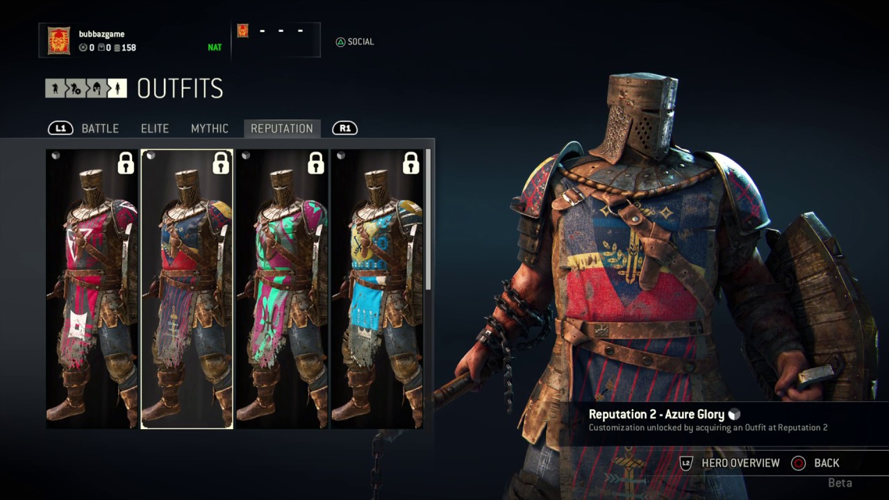 For Honor beta hero customizations and emblems