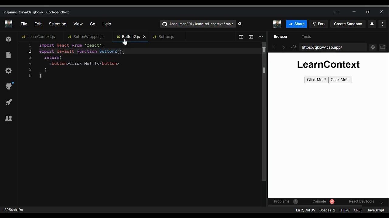 React Tutorial 48 - Working with the React Context API