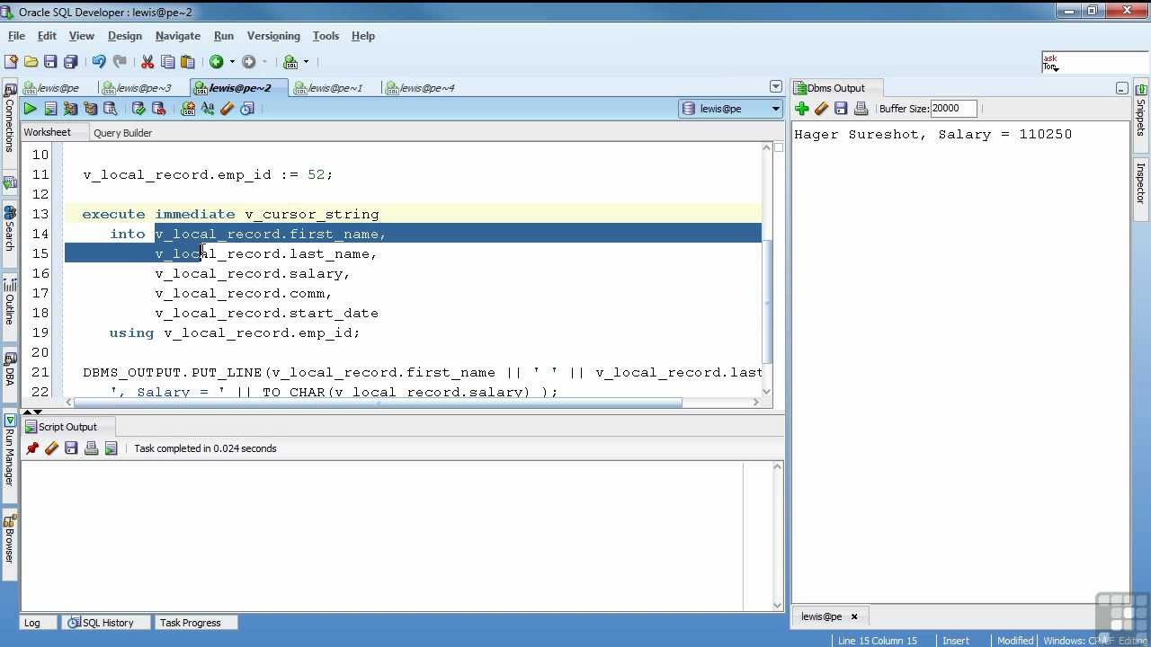 Oracle 11G Tutorial | Dynamic SQL | InfiniteSkills Training