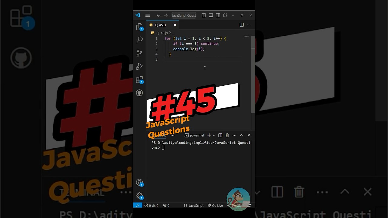 Q45 : JavaScript Questions Series #coding #webdevelopment #codingsimplifiedspace #javascripttutorial