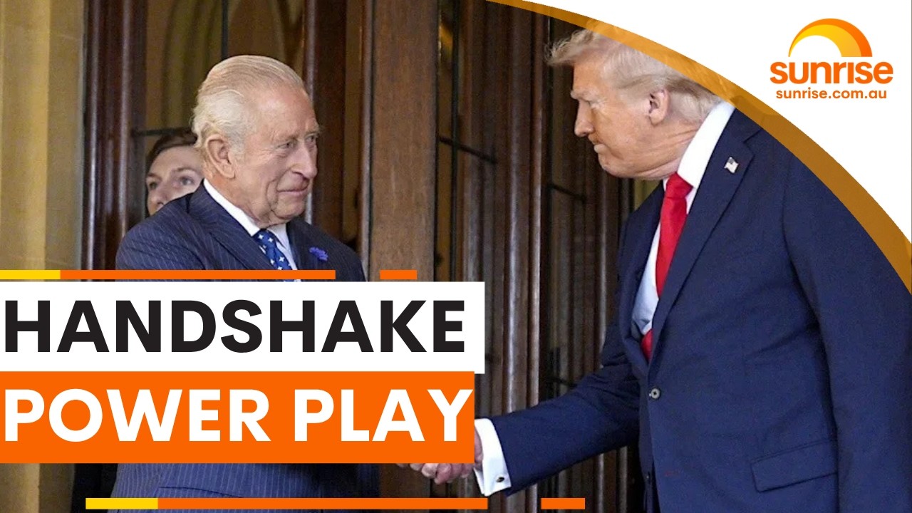 King Charles and Trump's viral handshake battle | Sunrise