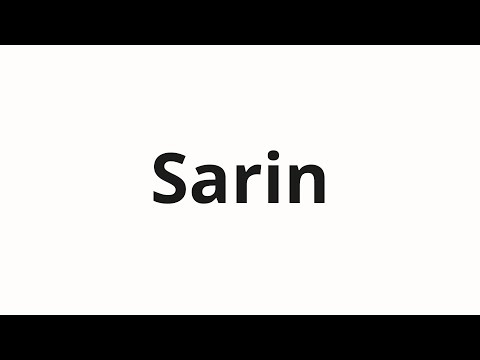 How to pronounce Sarin