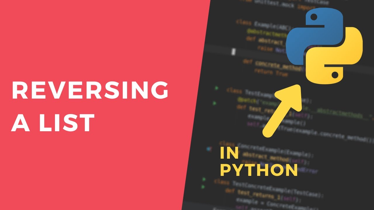Reversing a list - 1 Minute Python Tutorial #shorts