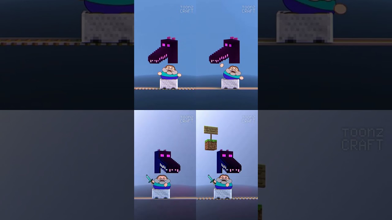 This impossible Ender Dragon Illusion Break Your Brain! Minecraft MEME ANIMATION