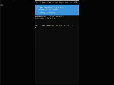 1 Minute IT Testing open ports with Test-NetConnection #shorts