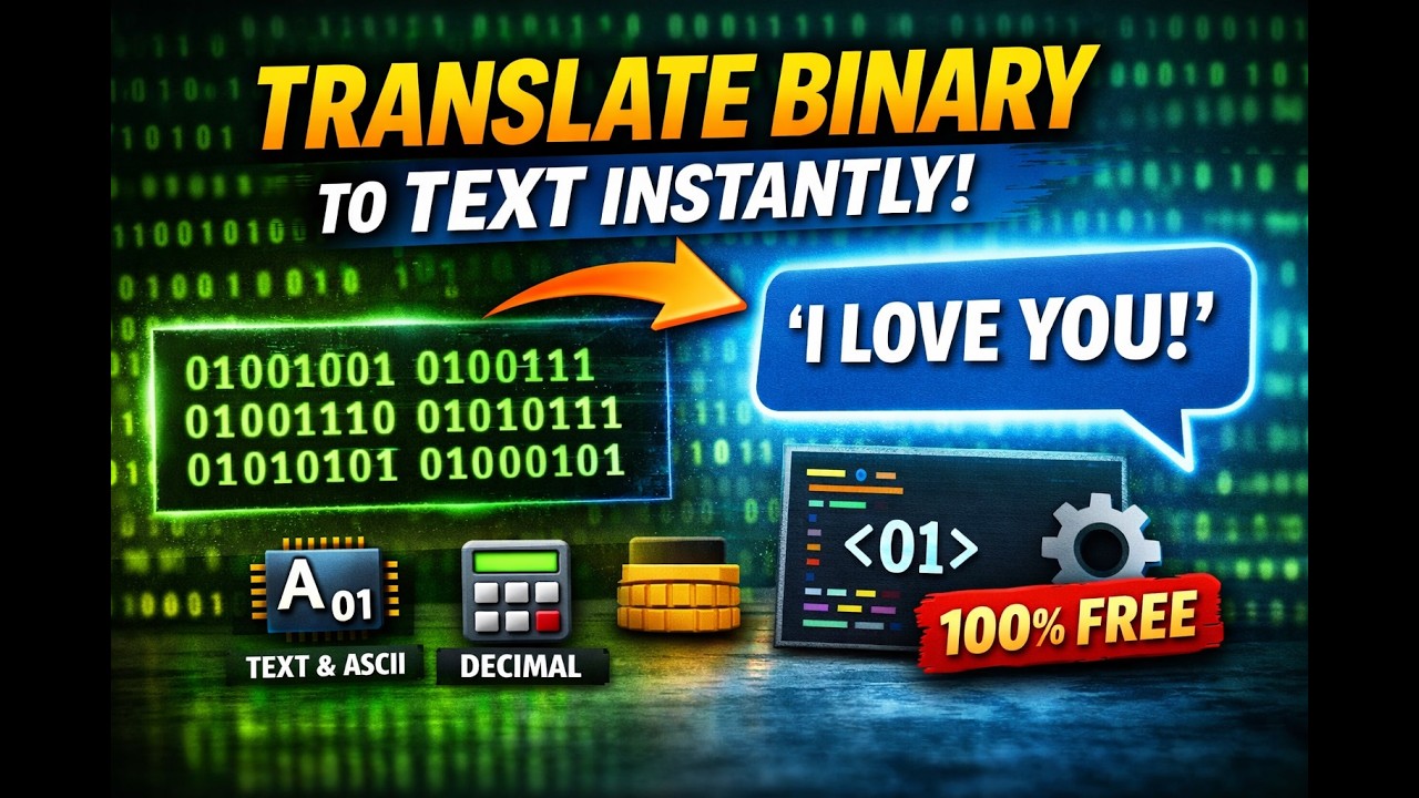 Translate Binary to Text Instantly | Free Binary Translator Tool (Text, ASCII, Decimal)