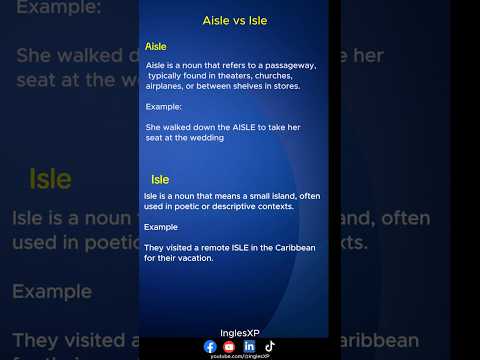 8. Aisle vs Isle – Commonly Confused Words