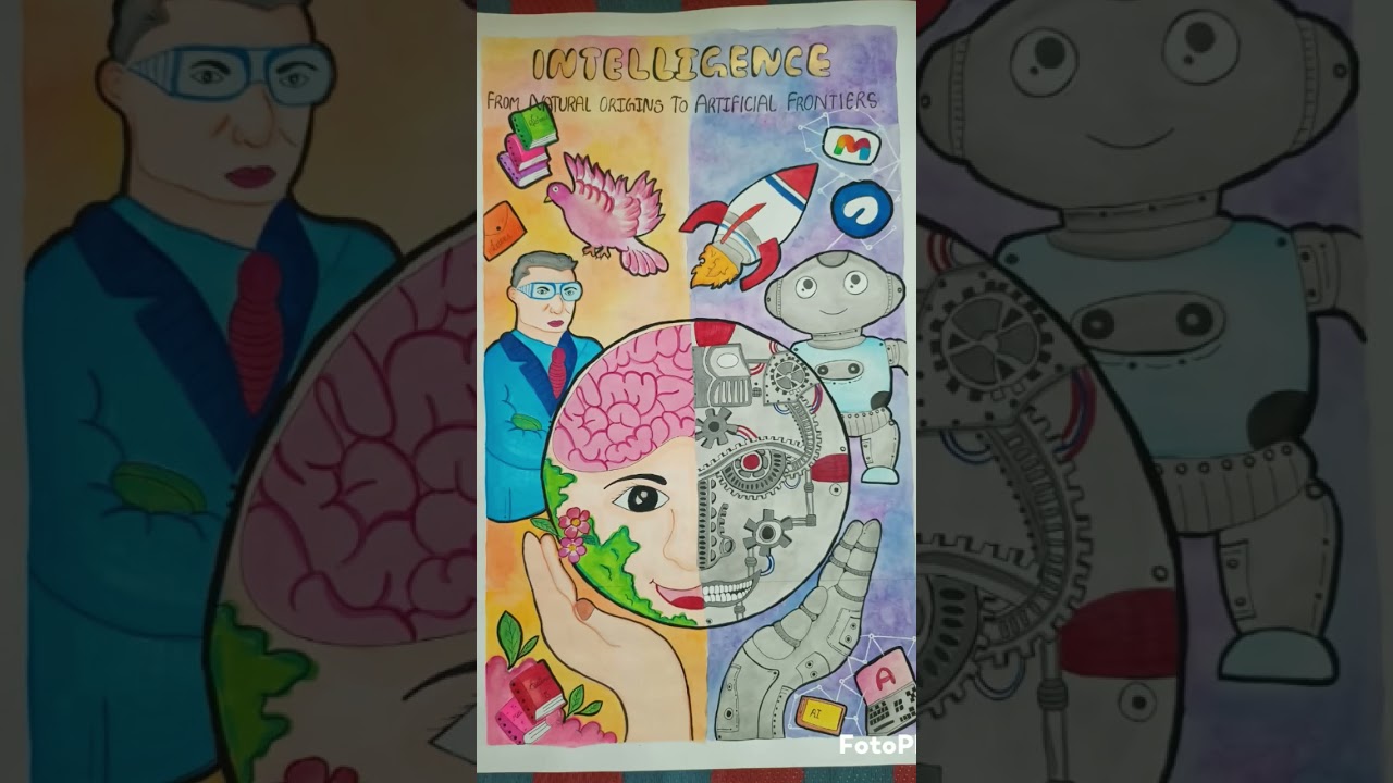 Artificial intelligence and Humanity poster 💡 ll Chhavi #posterdesign #ai #competition