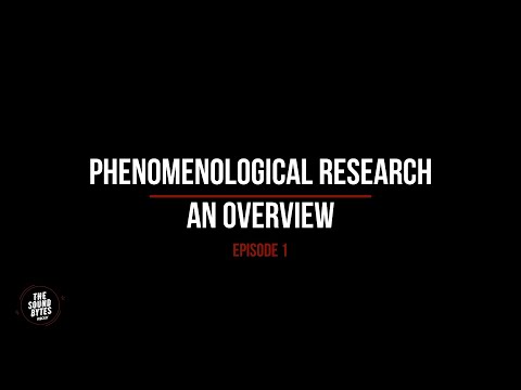 SoundBytes Ep 1 | Phenomenological Research Defined