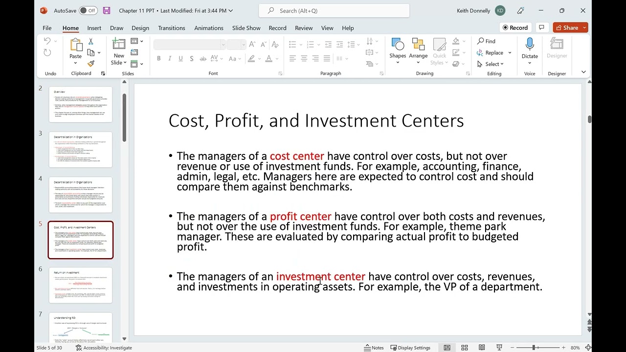 Managerial Accounting - Chapter 11 PPT