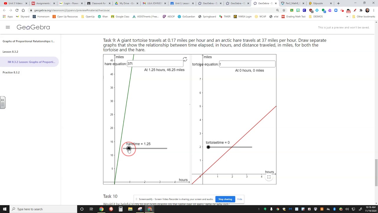 Unit 3, Lesson 2 GeoGebra - Task 9: I FINALLY FIGURED IT OUT!!