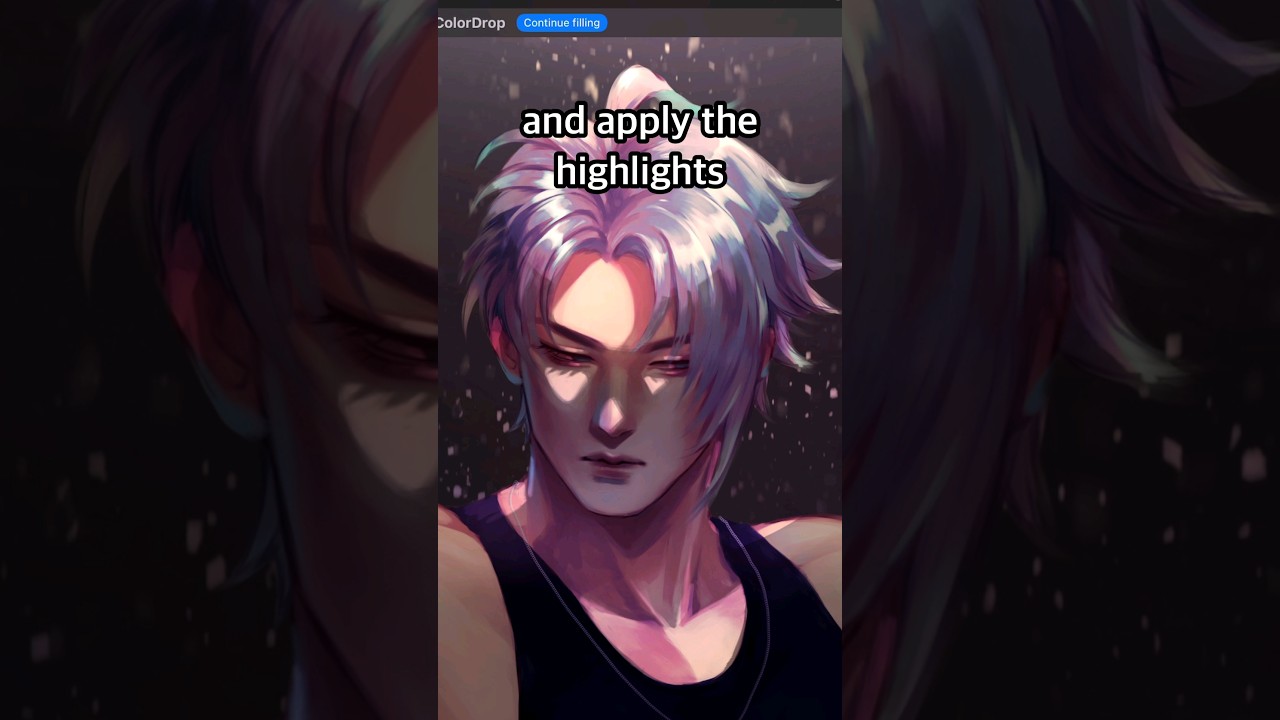 How to draw DRAMATIC LIGHTING ✨️ #procreate #procreateart #shorts