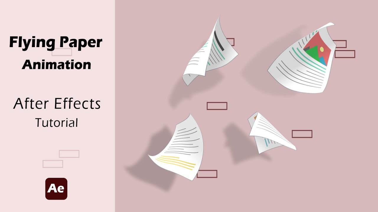 After Effects Tutorial | Flying Paper Animation