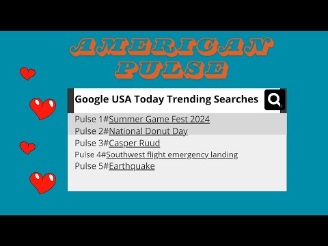 Google #USA Today Trending Searches #Summer Game Fest #National Donut Day #Casper Ruud #Earthquake