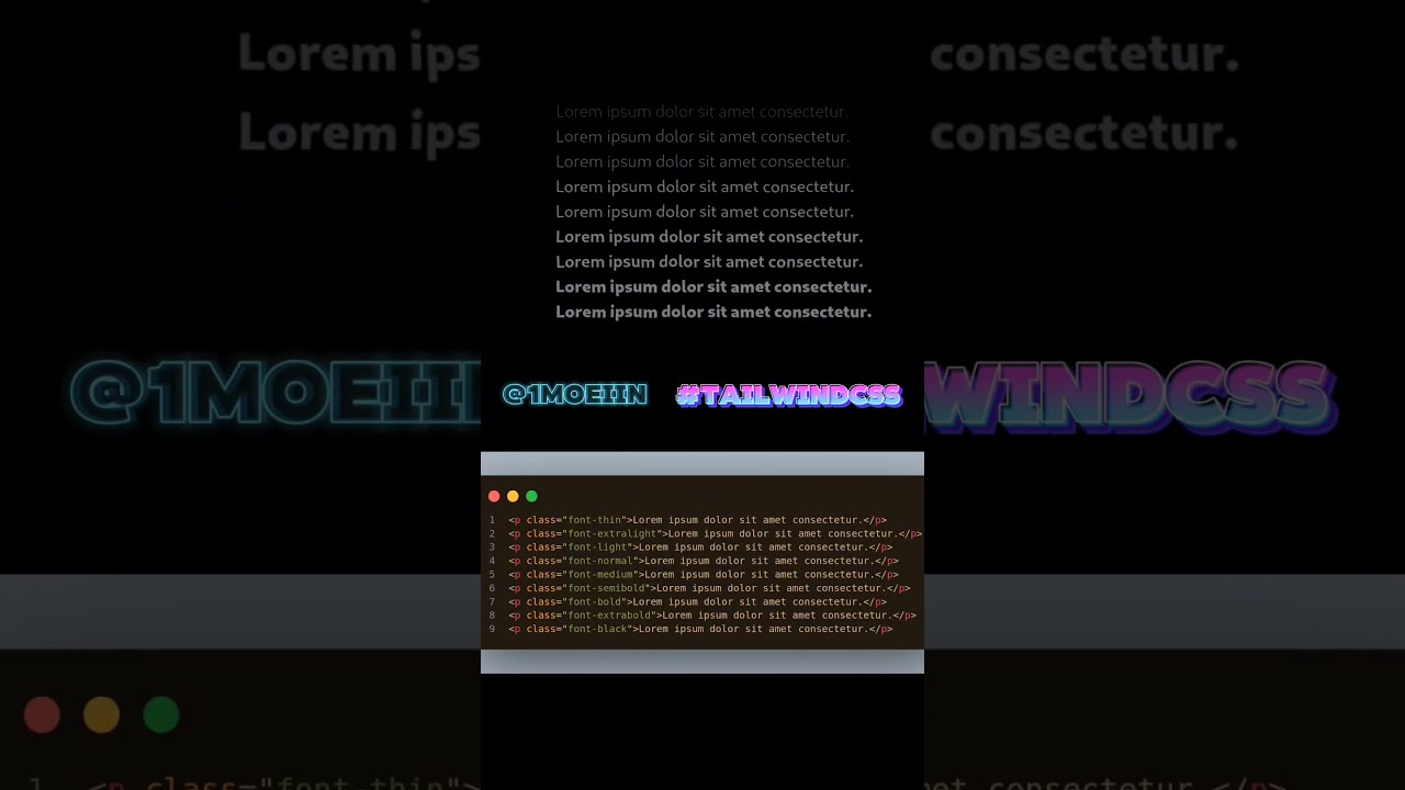 Font-weight in tailwindCss #html #css #frontend #backend #react #vue #javascript #tailwindcss