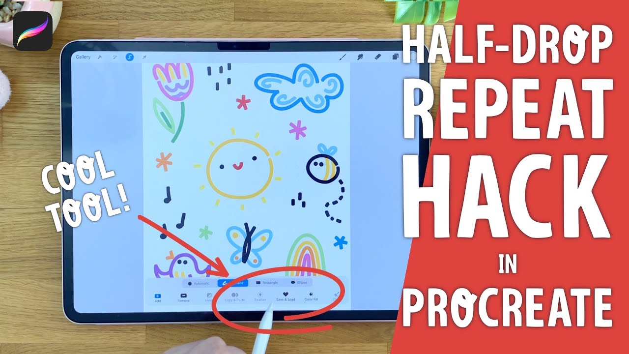 Procreate Half-Drop Repeat Hack – Save Time & Get Perfect Patterns!