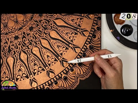 Metallic Mandala Painting Tutorial On Canvas