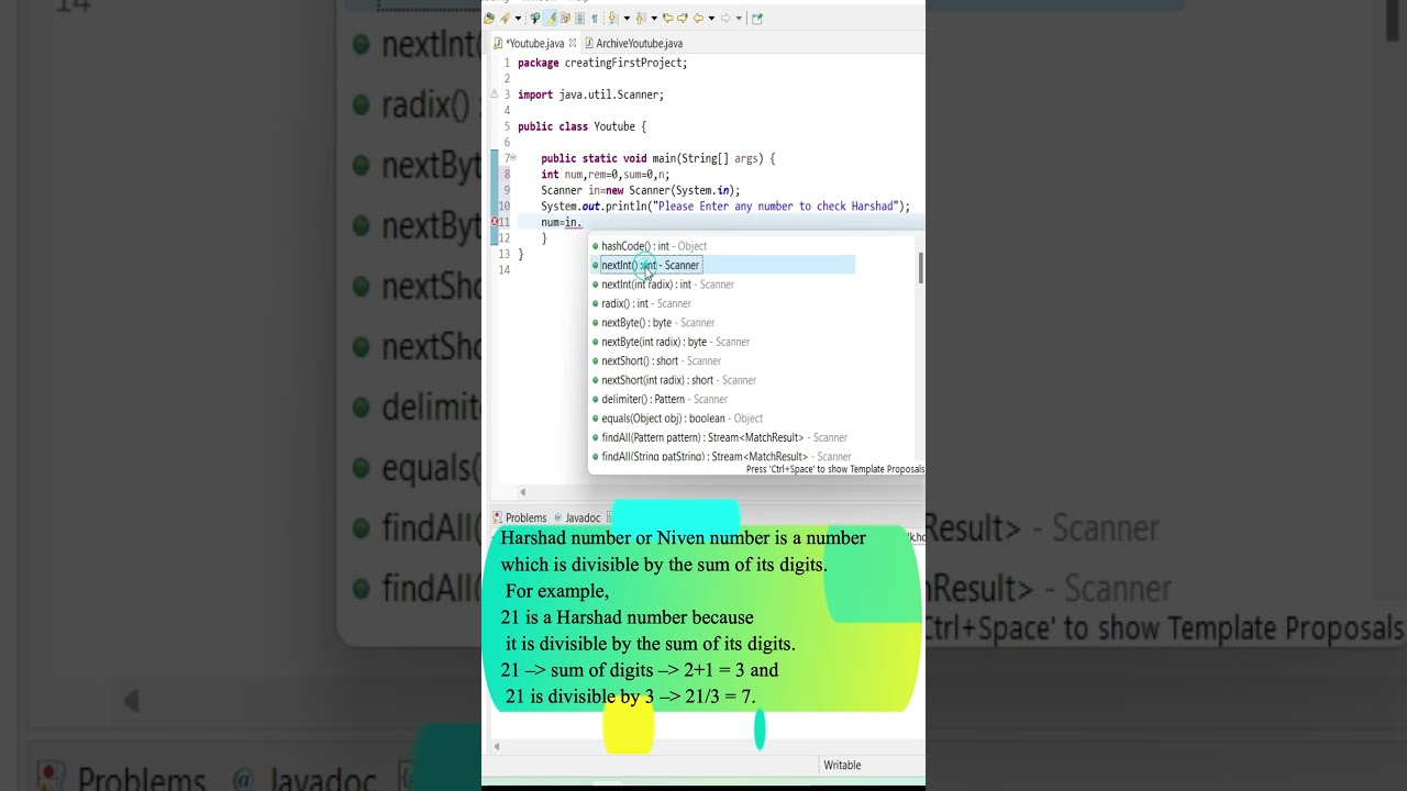 How To Check Harshad Number (Niven Number) In Java? #javaclass #java