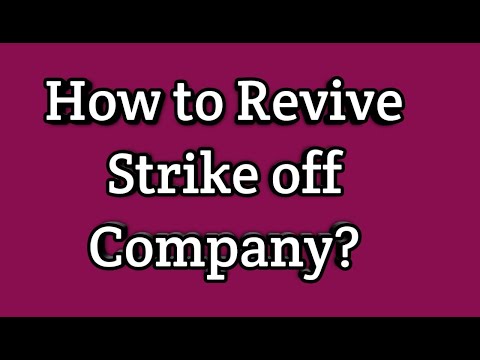 How to revive strike off Company?