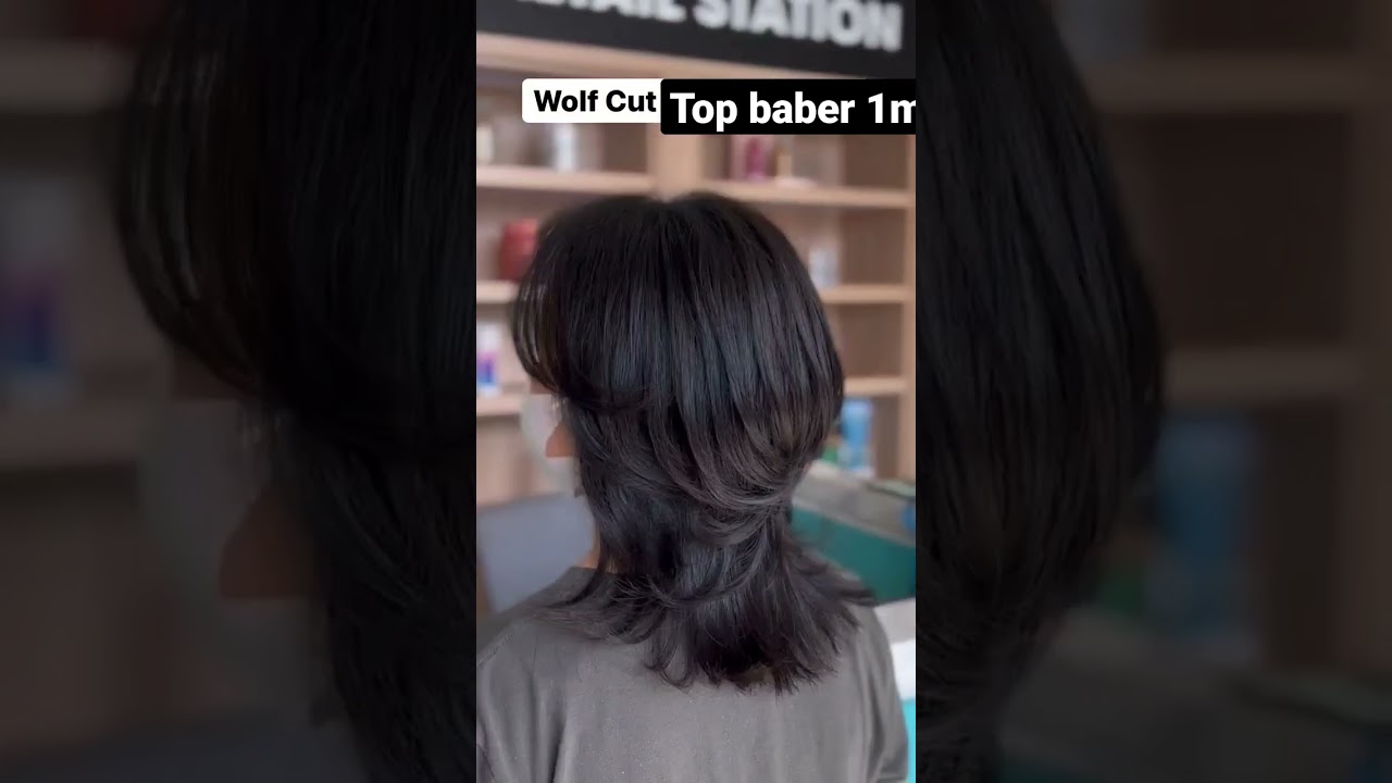 Wolf cut top barber 1m new hair style #shorts #topbarber #hairstyle #hair #👌👌👌👌