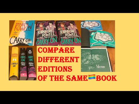 Compare 3 Different Editions of Rainbow Rowell's Gay YA Fantasy Book Carry On so You Know What to Bi