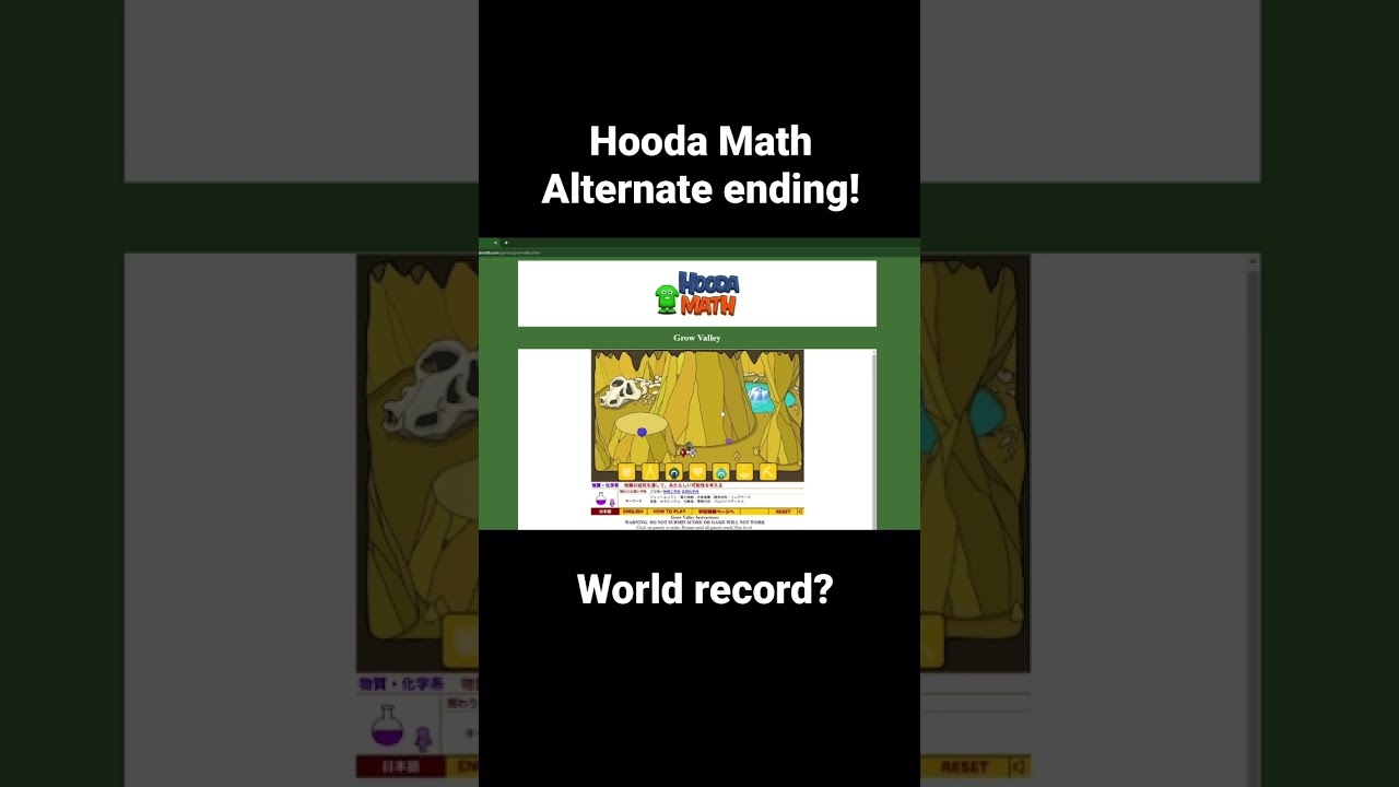 HoodaMath alternative ending world record?