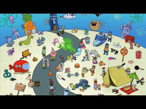 Cartoon Sticker Book ( Spongebob's Dinner )