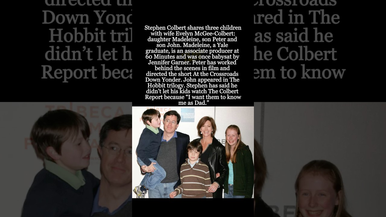 Stephen Colbert’s 3 Kids: Madeleine, Peter and John #shorts #StephenColbert #EvelynMcGeeColbert
