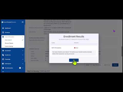 How to Add / Drop classes on ctcLink Mobile with Financial Agreement Hold
